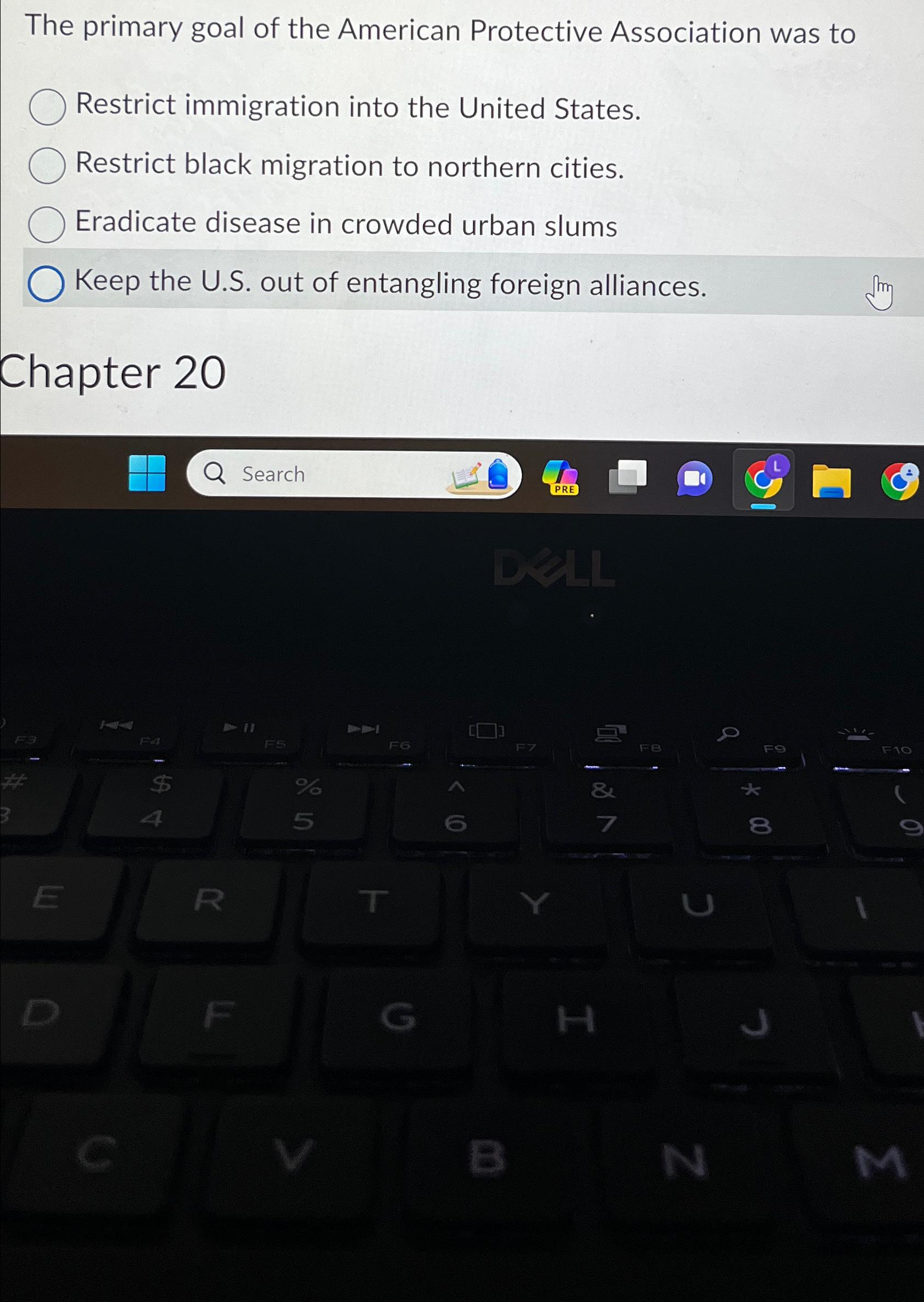 Solved The primary goal of the American Protective | Chegg.com