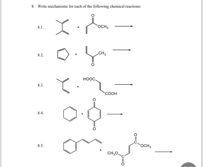 Solved Write mechanisms for each of the following chemical | Chegg.com