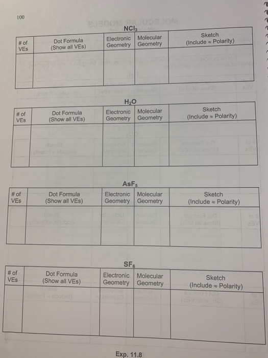 Solved MOLECULAR MODELS CHM 1045L/CHM 1046L DATA SHEET NAME | Chegg.com
