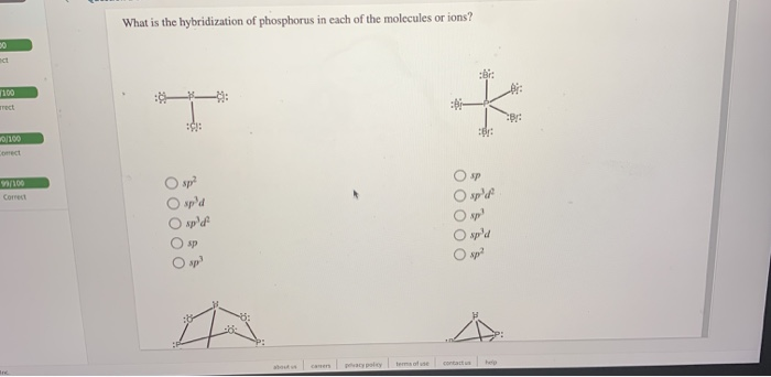 Solved What is the hybridization of phosphorus in each of | Chegg.com
