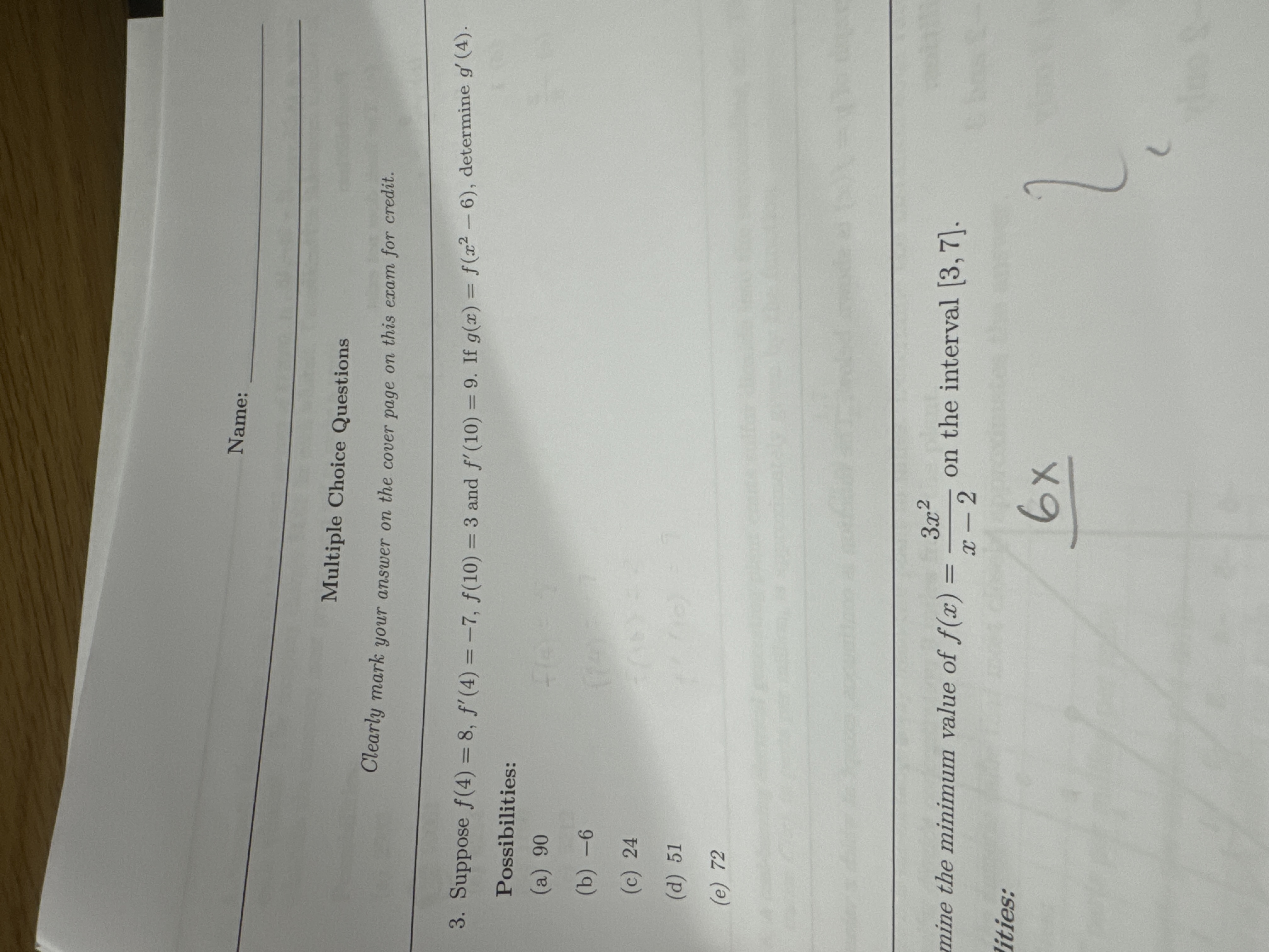 Solved Suppose f(4)=8,f'(4)=-7,f(10)=3 ﻿and f'(10)=9. ﻿If | Chegg.com