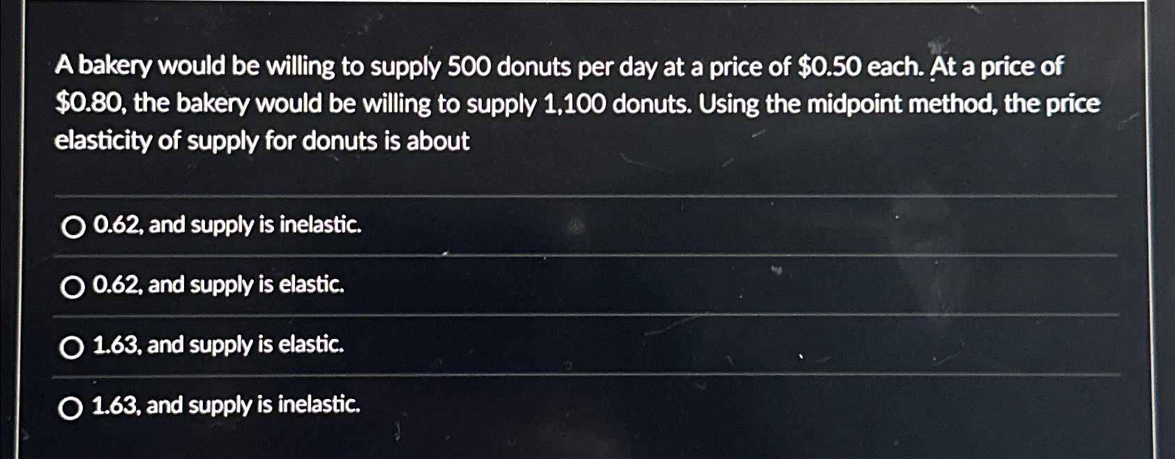 Solved A bakery would be willing to supply 500 ﻿donuts per | Chegg.com