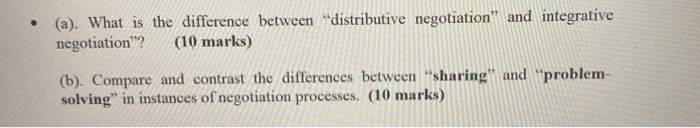 Solved . (a). What is the difference between “distributive | Chegg.com