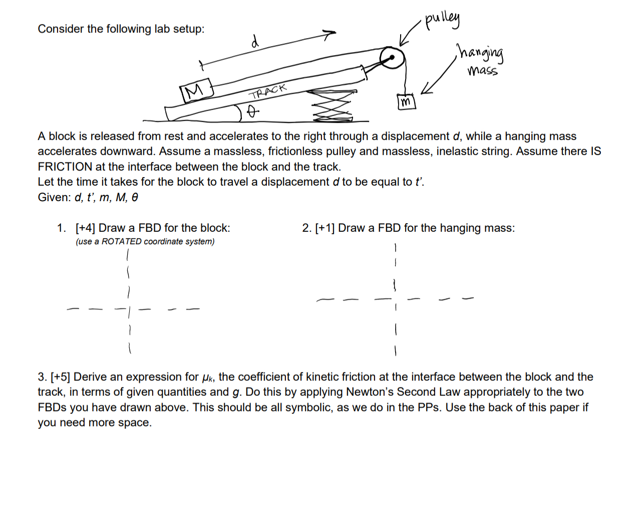 Solved Consider the followA block is released from rest and | Chegg.com