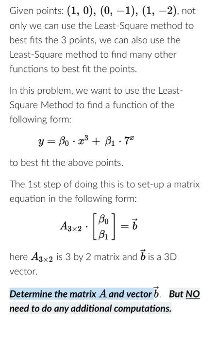 Solved Given points: (1,0),(0,−1),(1,−2), not only we can | Chegg.com