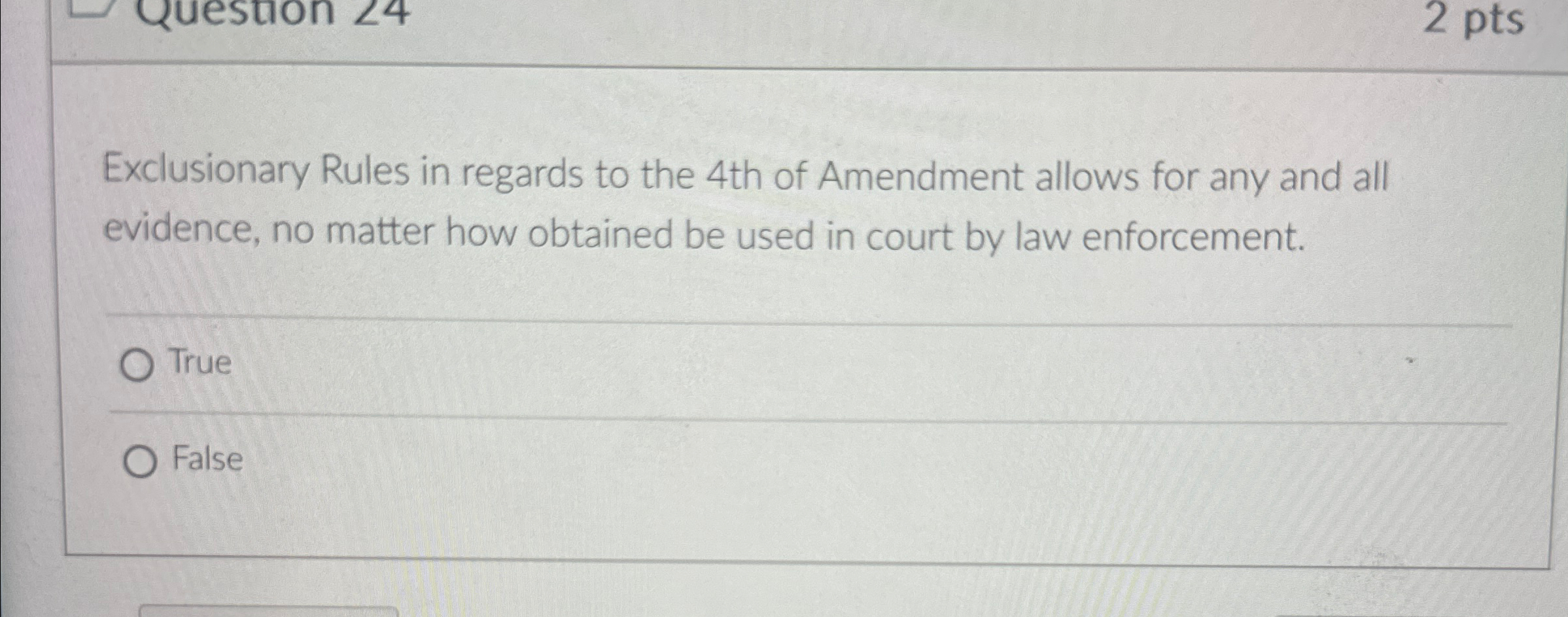 Solved Exclusionary Rules in regards to the 4th of Amendment | Chegg.com
