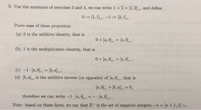 Solved 5. Use the notations of exercises 3 and 4, we can | Chegg.com