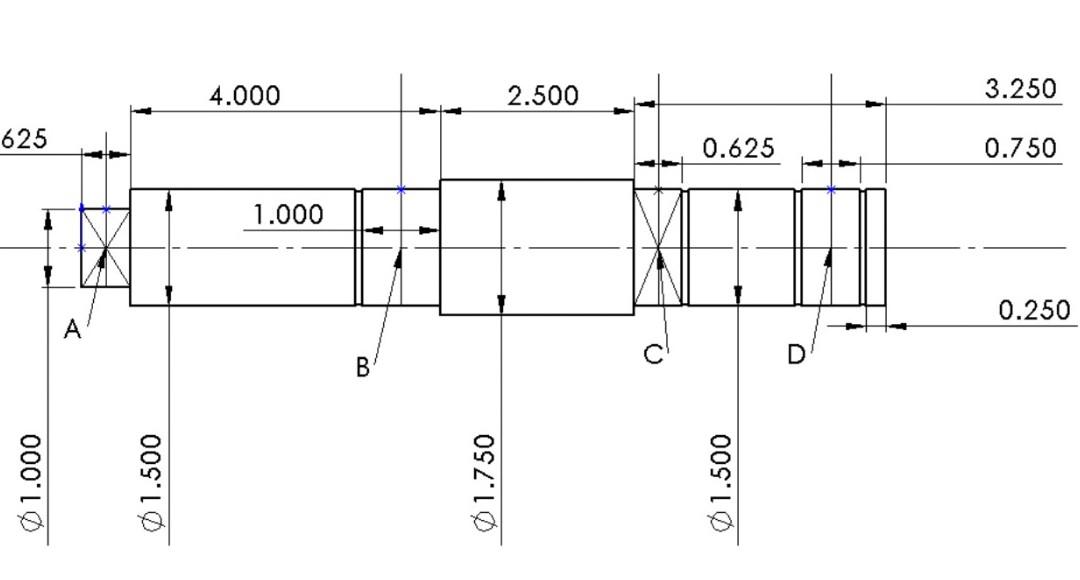 Solved Problem 2: The input shaft from a gearbox, shown in | Chegg.com