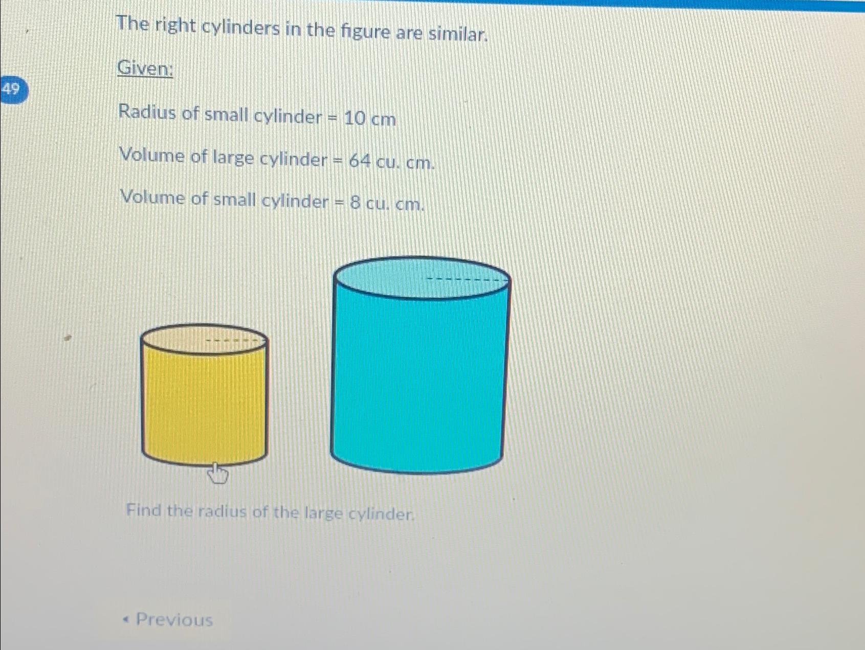 Solved The right cylinders in the figure are | Chegg.com