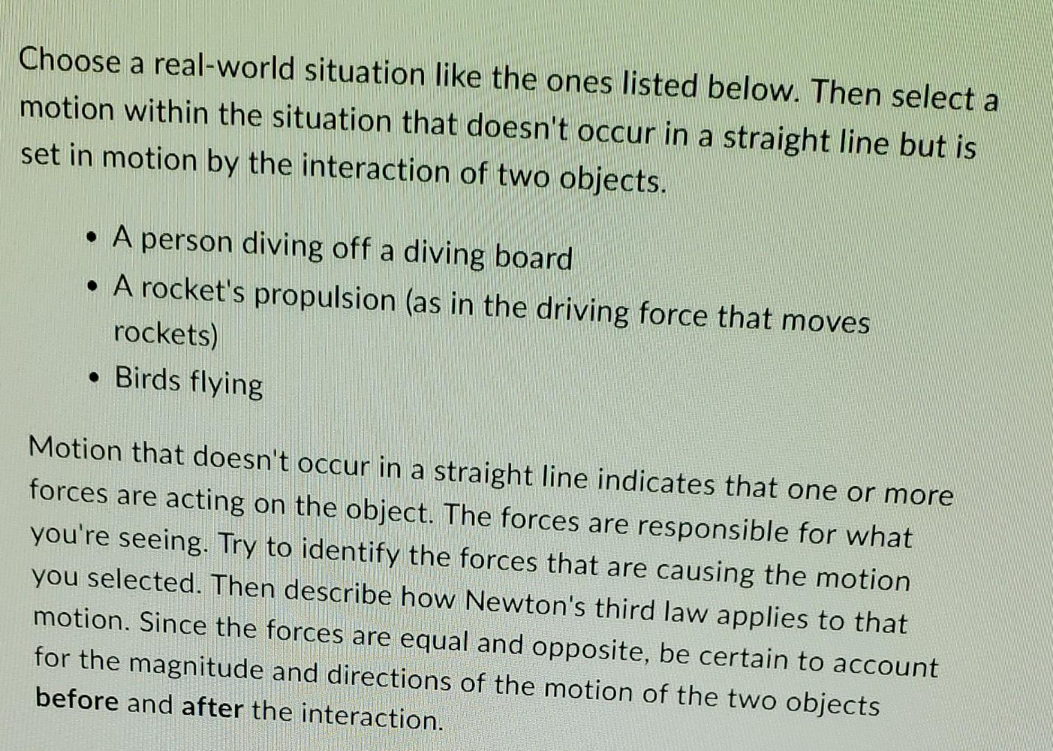 Solved Choose a real-world situation like the ones listed | Chegg.com
