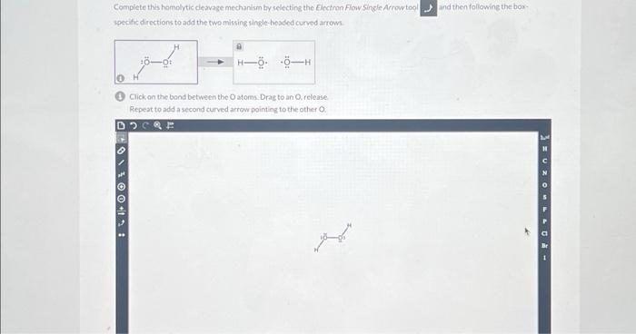 Solved Complete this homolytic cleavage mechanism by | Chegg.com