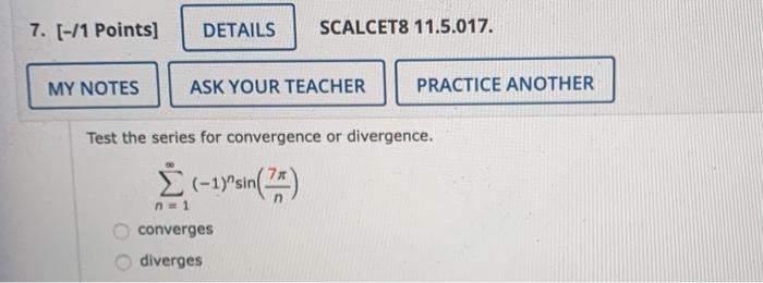 Solved DETAILS 4. [-/1 Points] SCALCET8 11.5.005. PRACTICE | Chegg.com