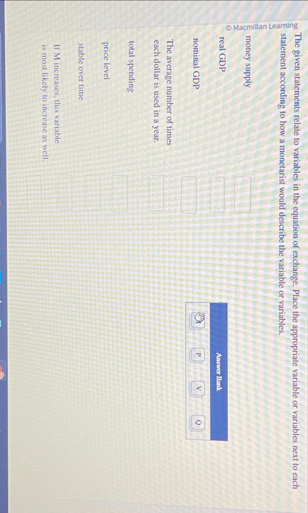 Solved The given statements relate to variables in the | Chegg.com