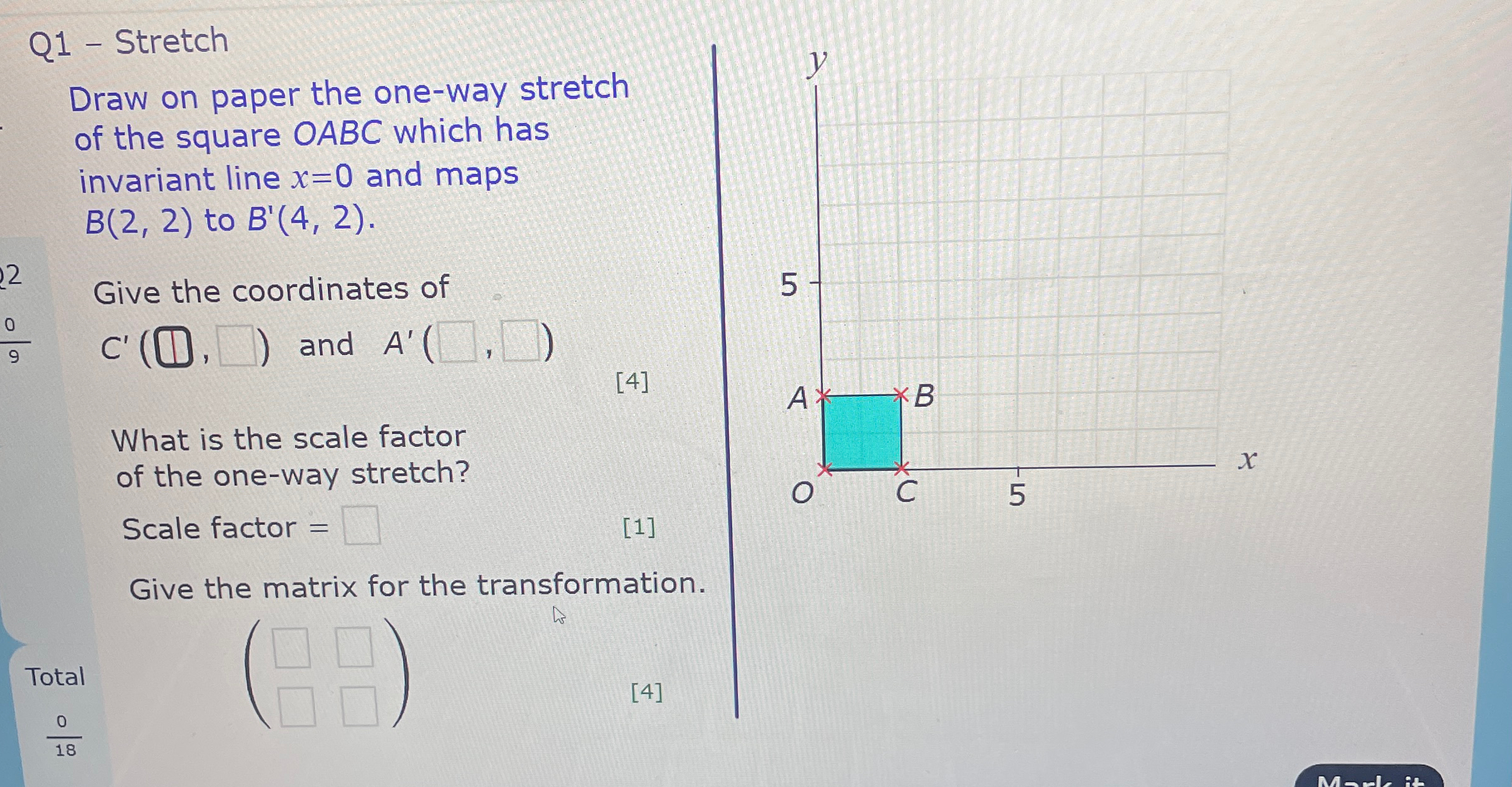 Solved Q1 - ﻿StretchDraw on paper the one-way stretch of the | Chegg.com