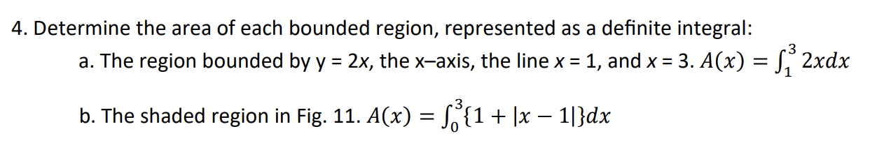 Solved Determine the area of each bounded region, | Chegg.com