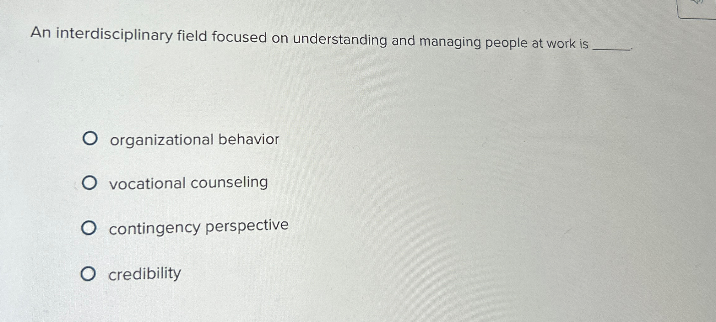 Solved An interdisciplinary field focused on understanding | Chegg.com