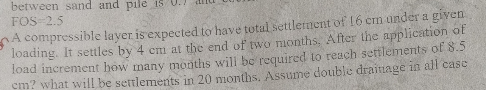 Solved A compressible layer is expected to have total | Chegg.com