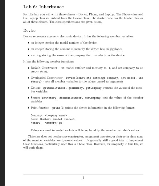 Solved This is c++ Need the Device.cpp, | Chegg.com