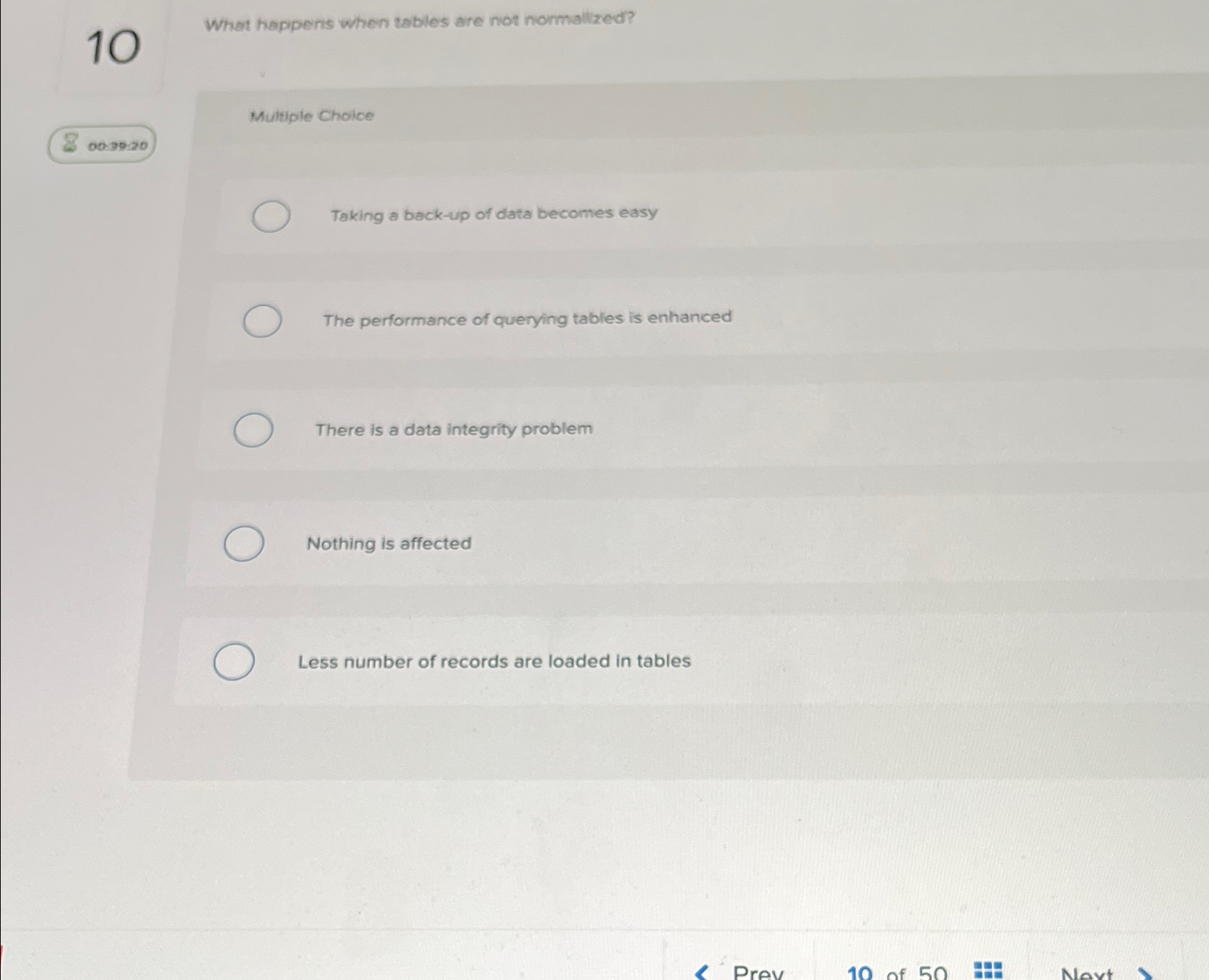 Solved 1 ﻿What heppens when tables are not | Chegg.com