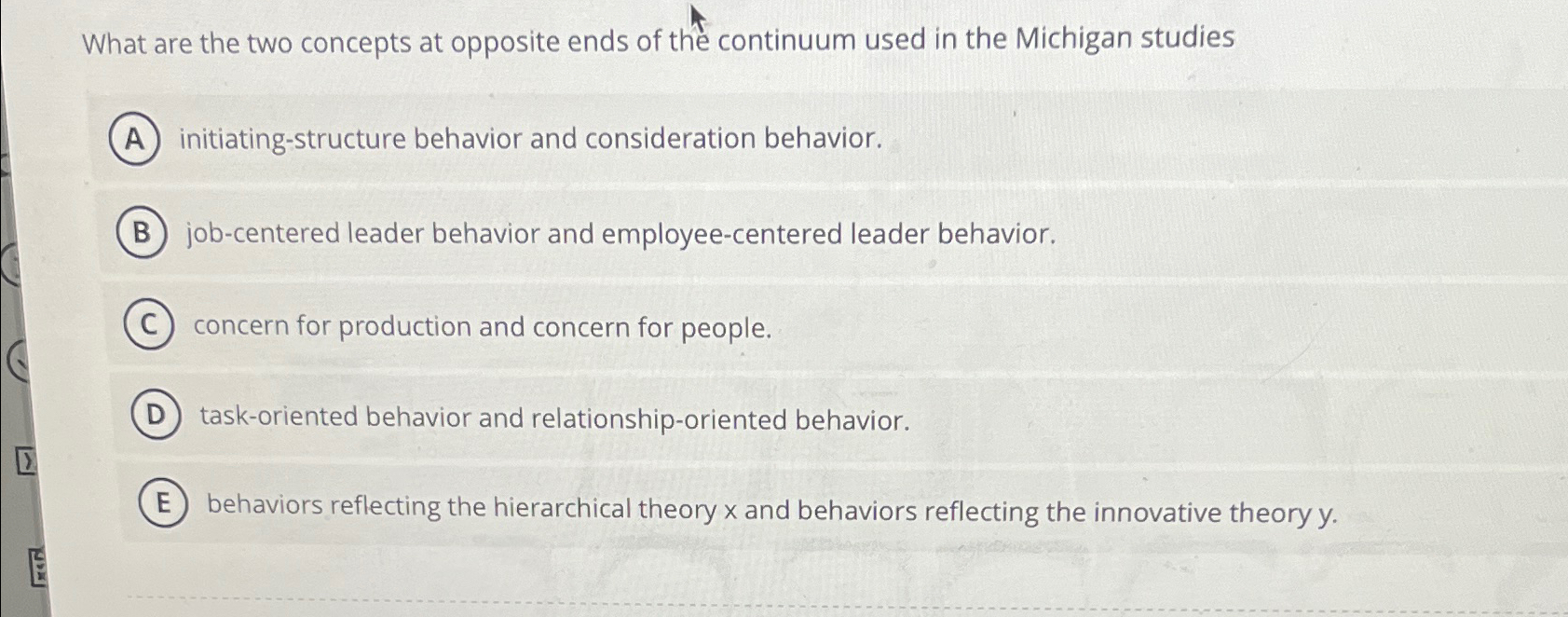 Solved What are the two concepts at opposite ends of the | Chegg.com
