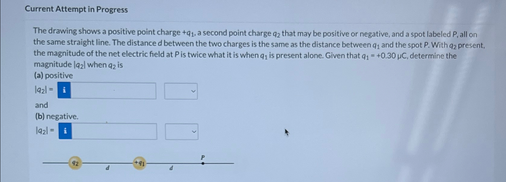 Solved Current Attempt in ProgressThe drawing shows a | Chegg.com