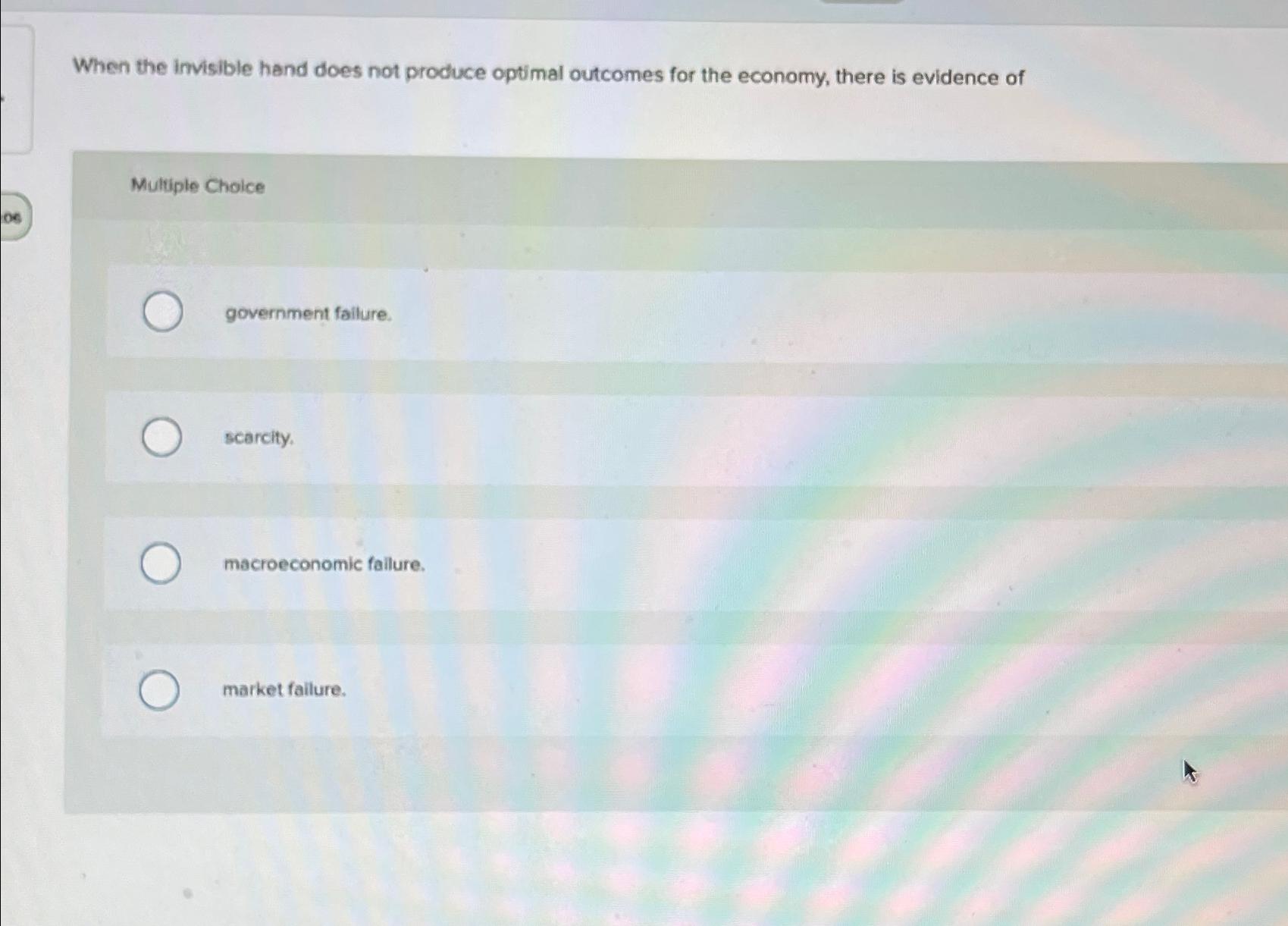 Solved When the invisible hand does not produce optimal | Chegg.com