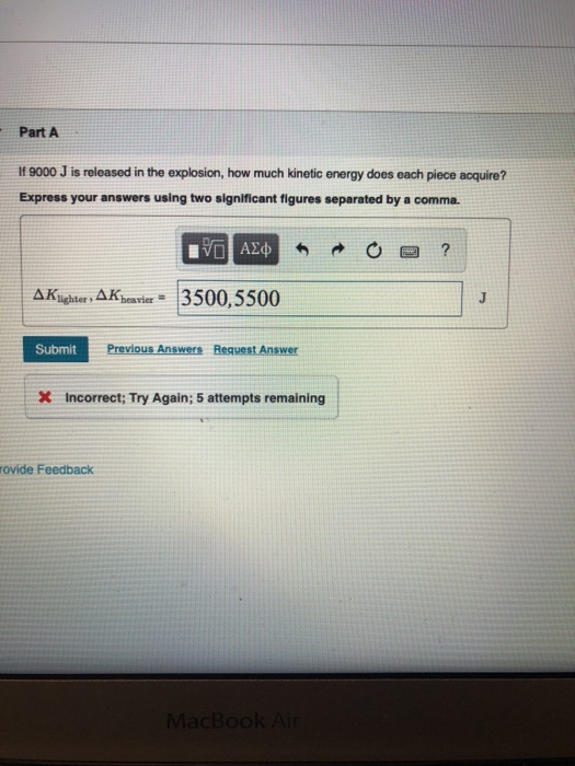 Solved Problem 9.45 An internal explosion breaks an object, | Chegg.com