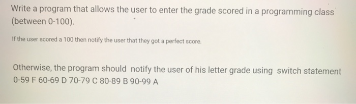 Write a program that allows the user to enter the | Chegg.com