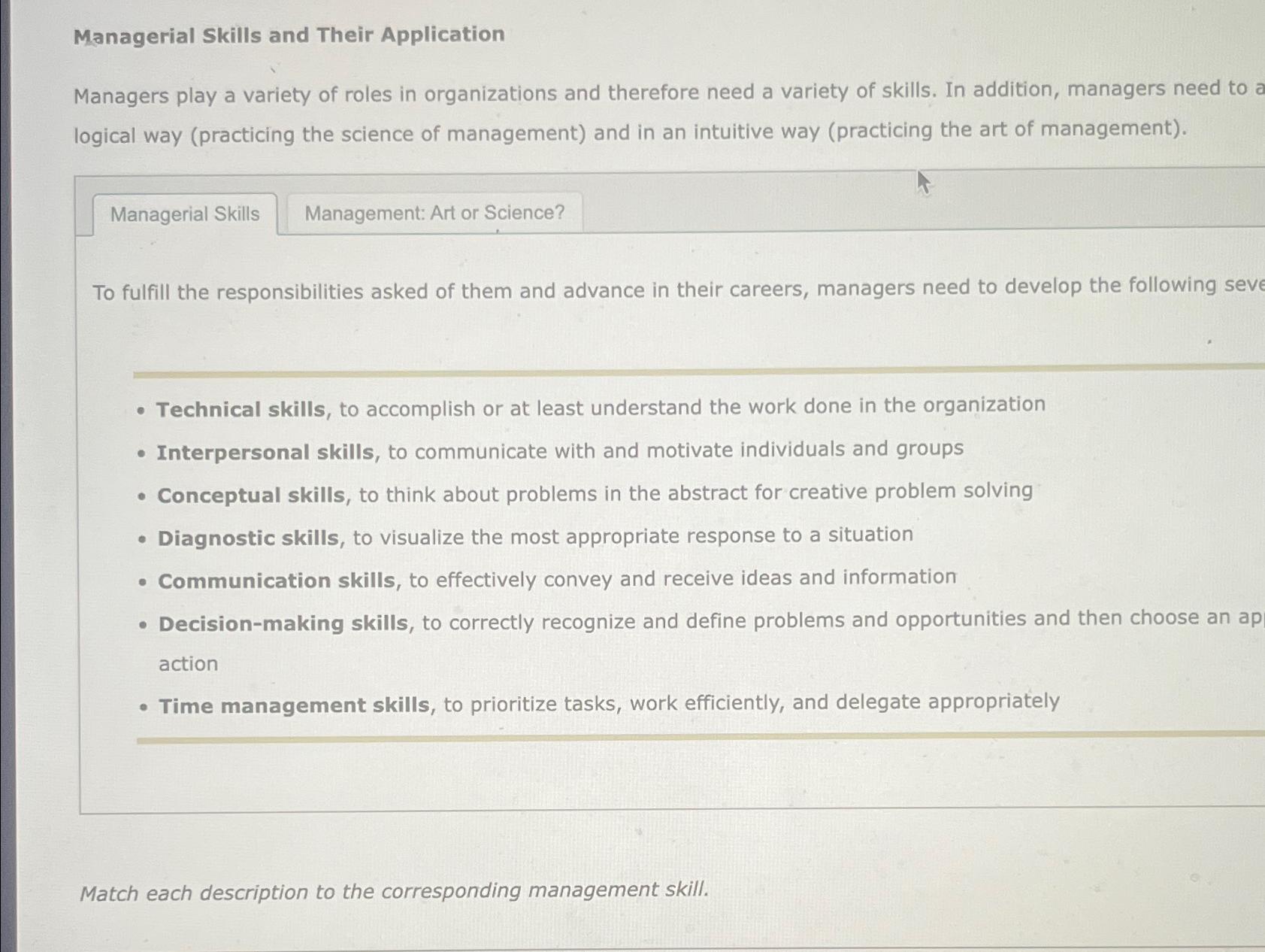Solved Managerial Skills and Their ApplicationManagers play | Chegg.com
