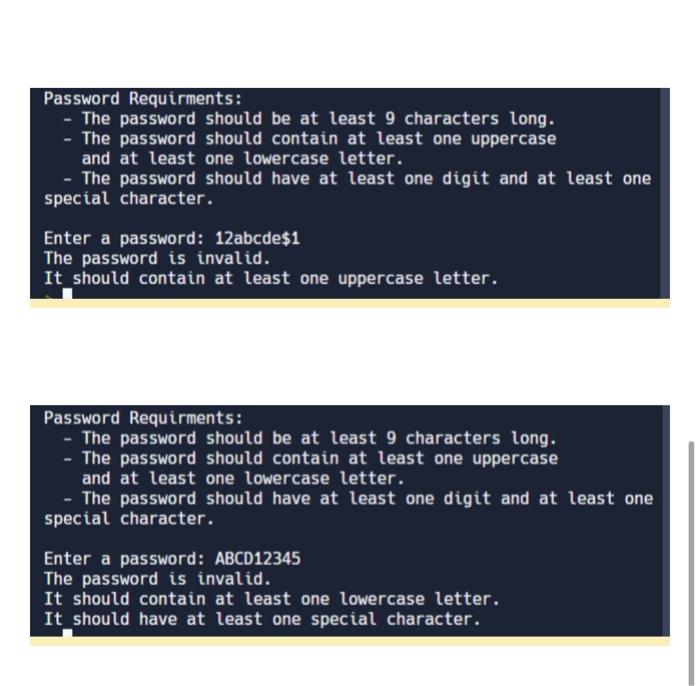 Solved Write your program in C++ that asks for a password | Chegg.com