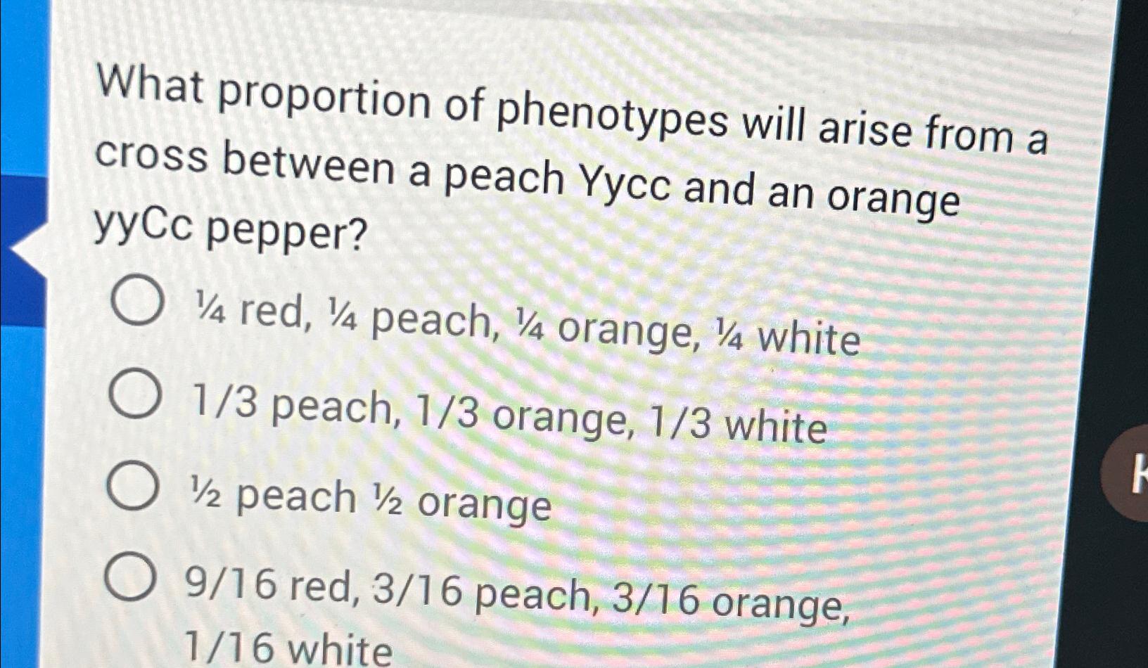 Solved What proportion of phenotypes will arise from a cross | Chegg.com