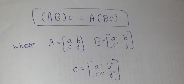 Solved I want prove A(B+C)=AB+AC when A,B and C are matric | Chegg.com