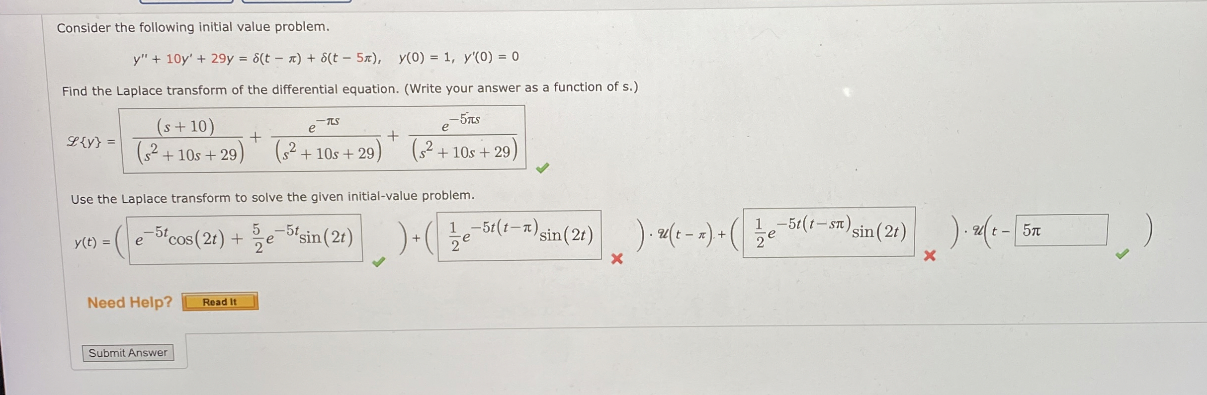 Solved Consider the following initial value | Chegg.com