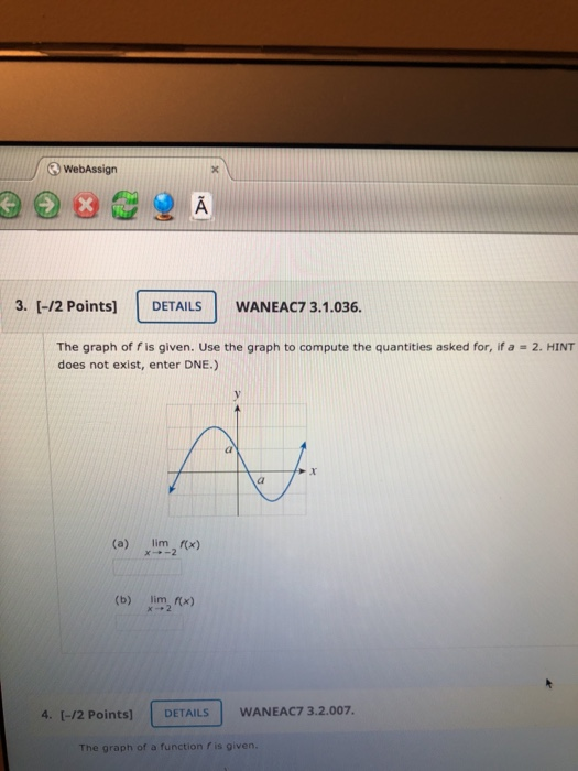 Solved WebAssign Ā 3. [-/2 points) DETAILS WANEAC7 3.1.036. | Chegg.com