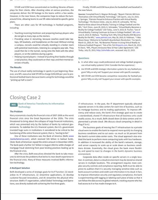 Solved Problem-Solving Activities Closing Case 1 Closing | Chegg.com