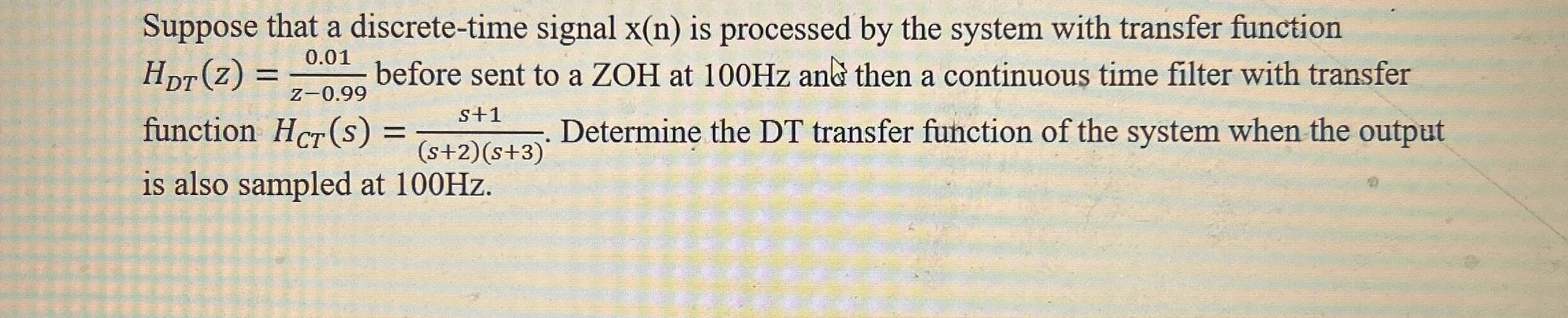 Solved Suppose that a discrete-time signal x(n) ﻿is | Chegg.com