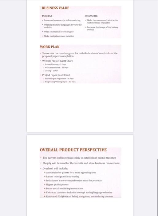 Solved Web Site Design Improvements WILSON'S BAKERY PURPOSE | Chegg.com