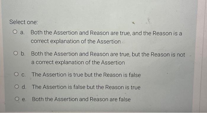 Solved The following is an Assertion/Reason question. These | Chegg.com
