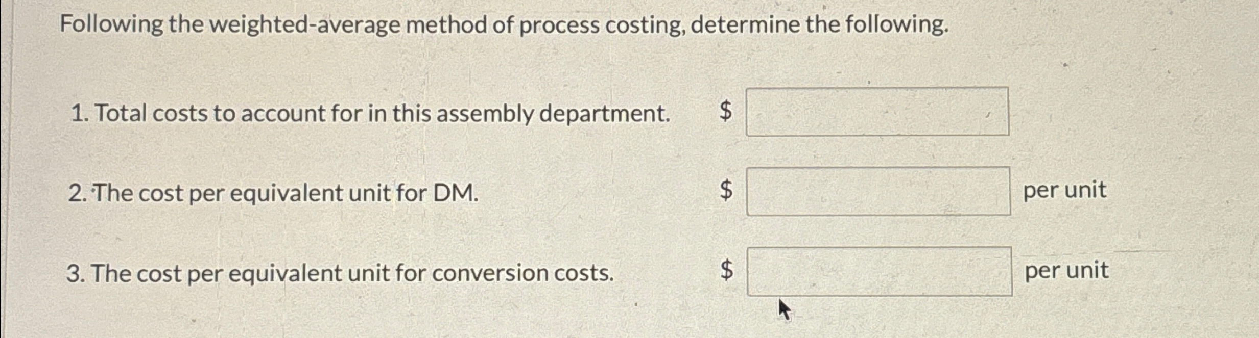 Solved Following the weighted-average method of process | Chegg.com