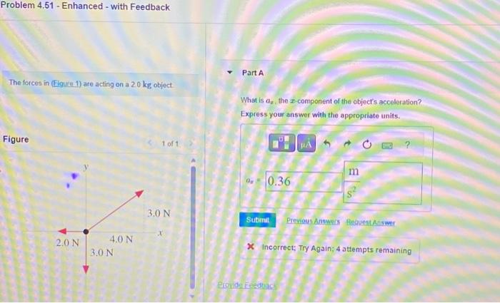 Solved The forces in (Figure 1) are acting on a 20 kg object | Chegg.com