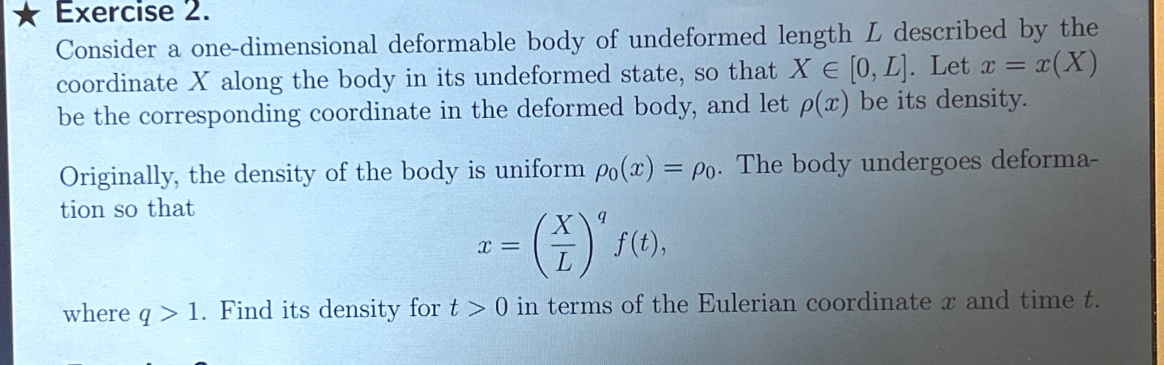 Solved Lconsider A One Dimensional Deformable Body Of