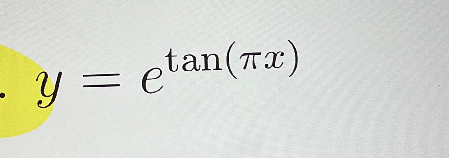Solved y=etan(πx) ﻿Find the differential, dy | Chegg.com