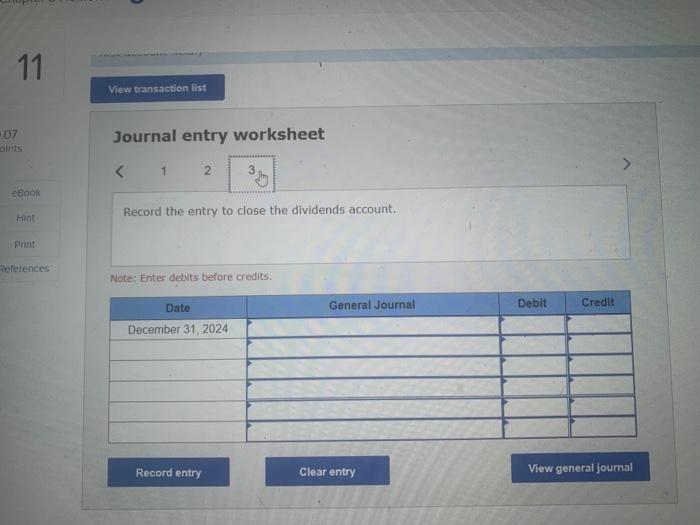 Solved 11 Exercise 3-17 (Algo) Record closing entries | Chegg.com