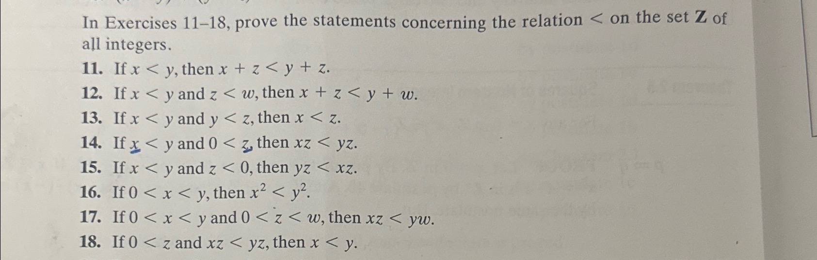 Solved need help with allIn Exercises 11-18, ﻿prove the | Chegg.com
