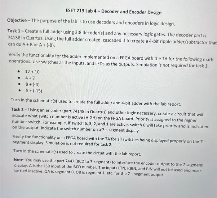 Verify the functionality for the adder implemented on | Chegg.com