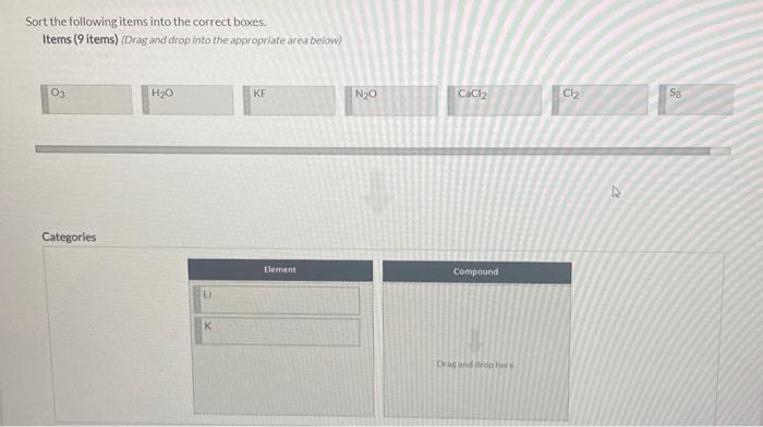 Solved Sort the following items into the correct boxes. | Chegg.com