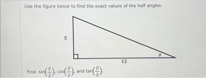 Solved Use the figure below to find the exact values of the | Chegg.com