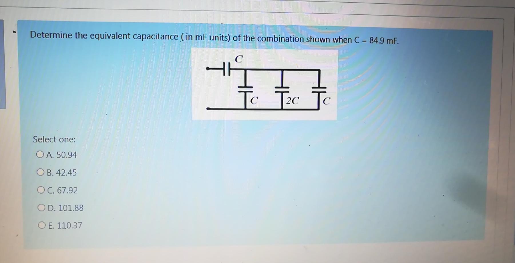 Solved Determine the equivalent capacitance (in mF units) of | Chegg.com