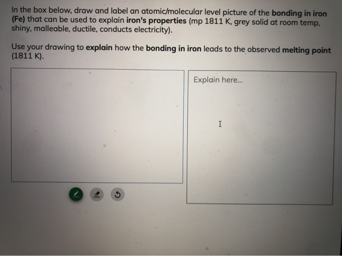 Solved In the box below, draw and label an atomic/molecular | Chegg.com