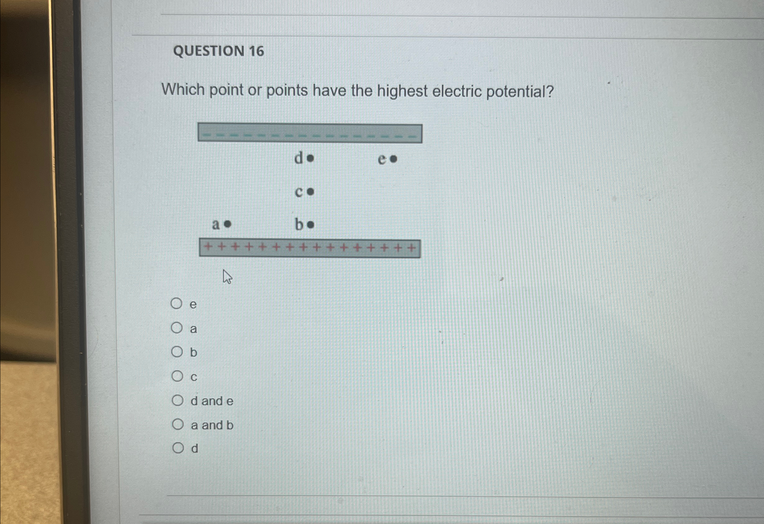Solved QUESTION 16Which point or points have the highest | Chegg.com